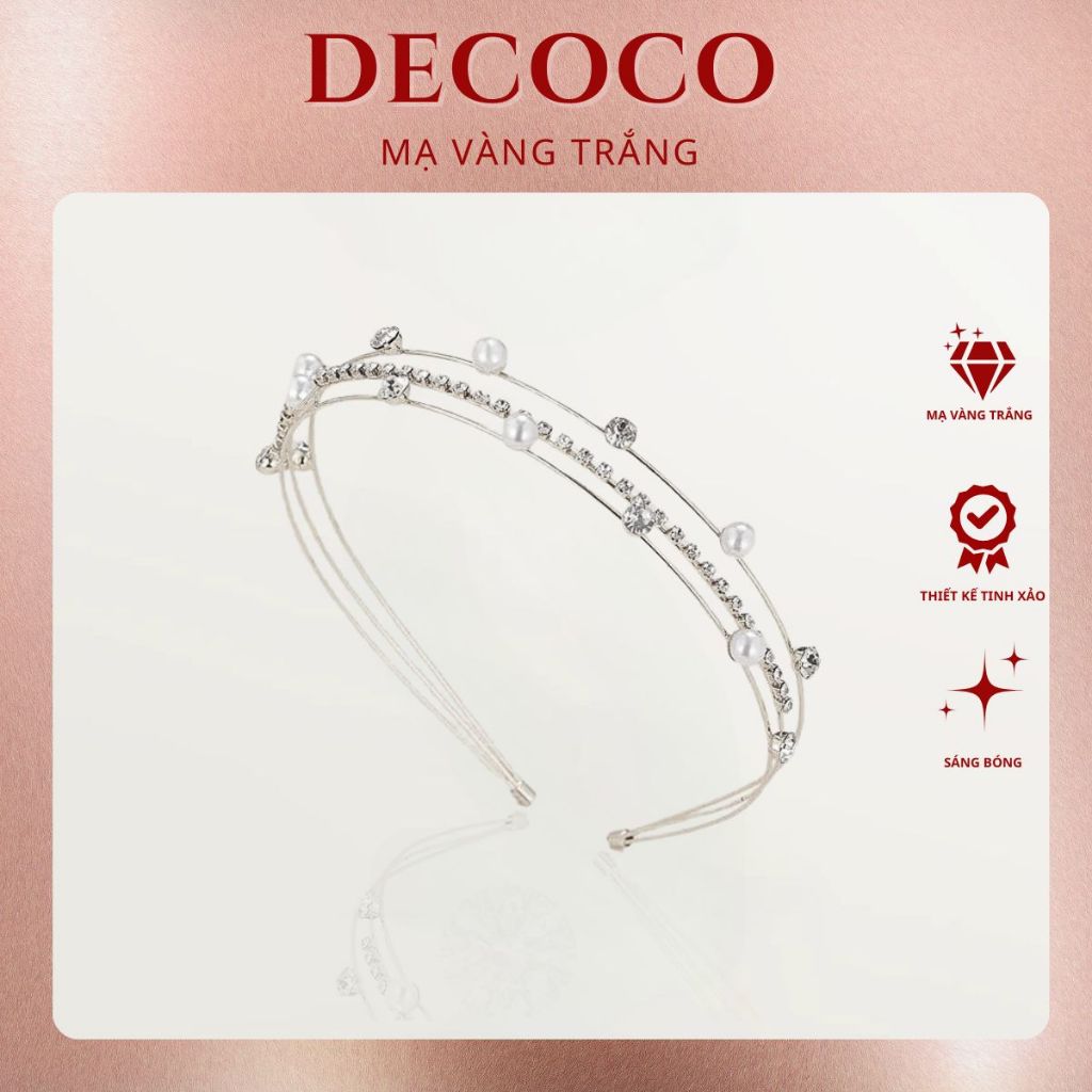 Bờm tóc nữ De Coco Sparkle bản nhỏ đính đá lấp lánh DECOCO ACCESSORIES ...
