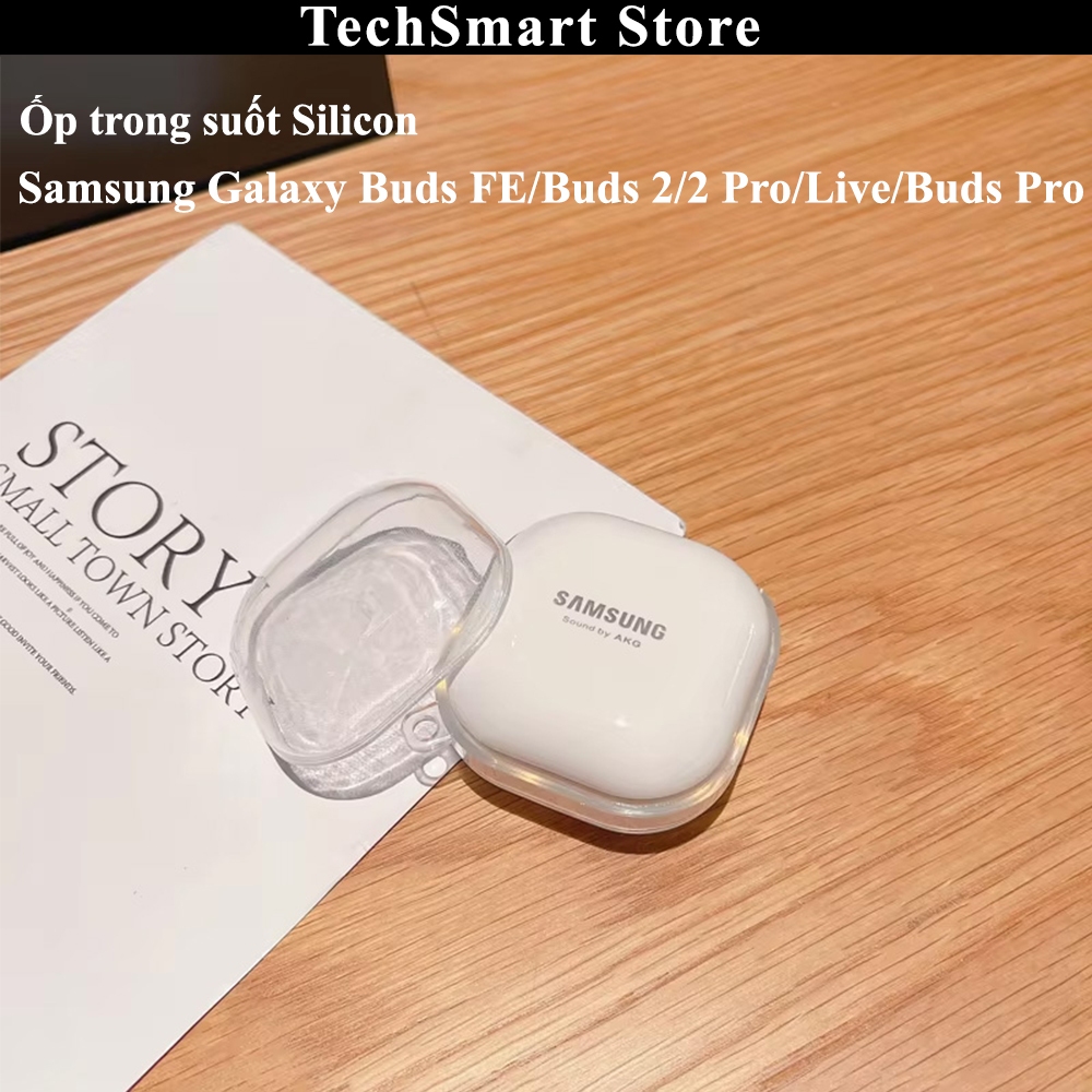 Ốp silicon trong suốt dành cho Samsung Galaxy Buds Core,Buds Fe,Buds 2 ...