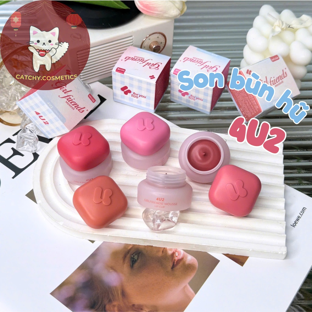 [4U2] Son Kem Bùn 4U2 Dạng Hũ Thuần Chay Girlfriend’s Mousse Lip Cup ...