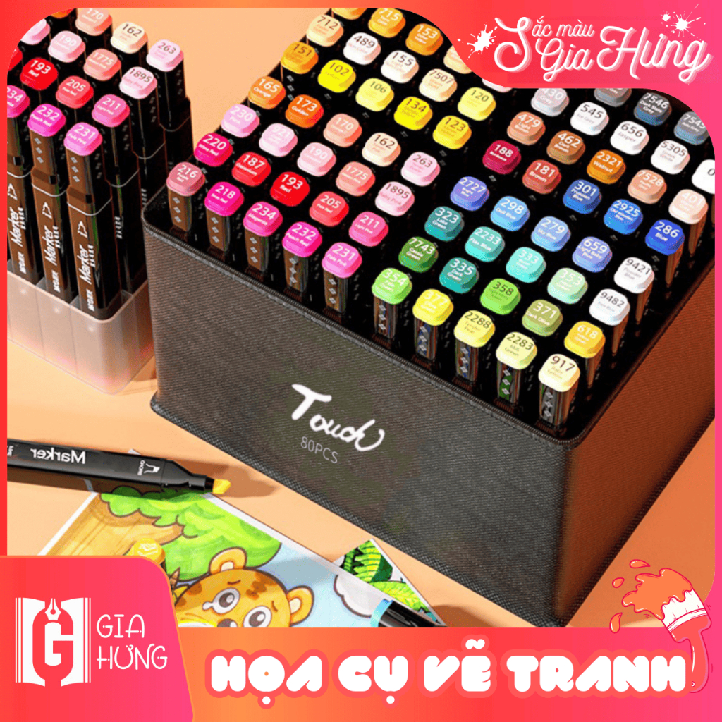 Bút Màu Marker Touch 12/24/36/48/60/80/100/120/168/204/262 Màu Vẽ Tranh ...