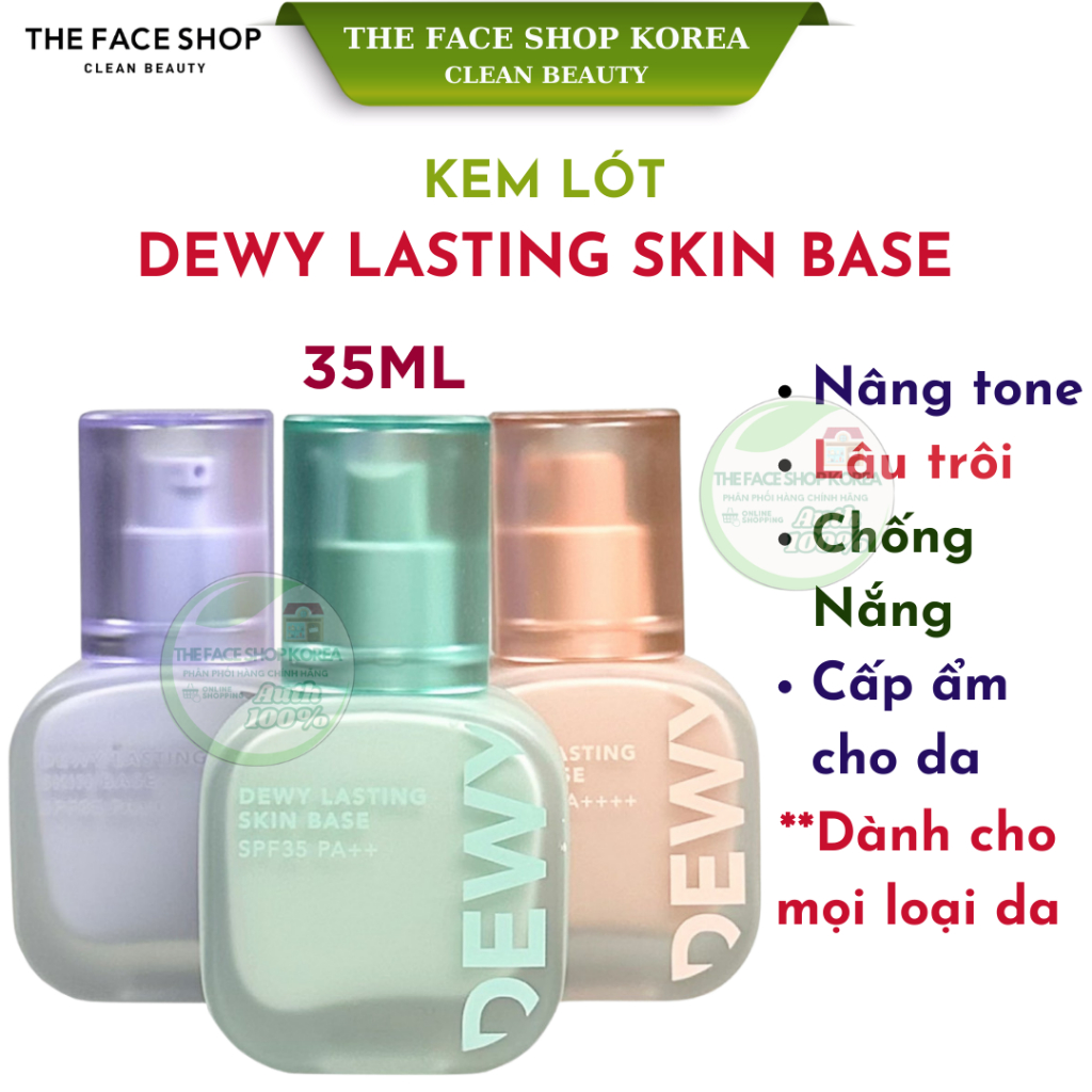 Kem Lót Tạo Lớp Nền Dưỡng Da Lâu Trôi Chống Nắng The Face Shop Dewy Lasting Skin Base 35ml ...