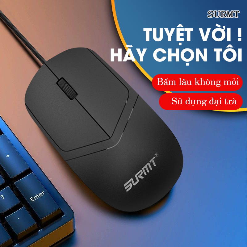 SURMT Chuột máy tính, chuột laptop, kết nối USB, game, văn phòng kinh ...