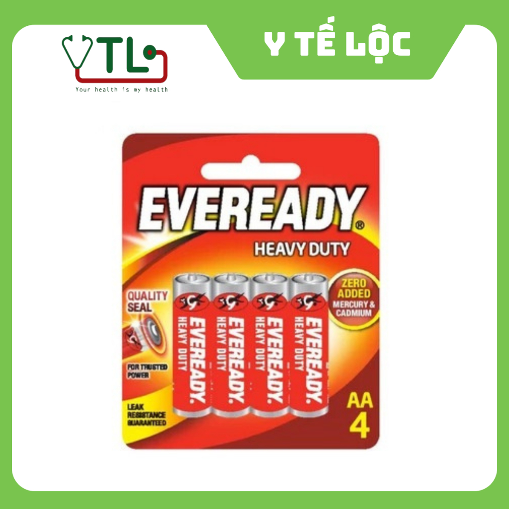 BỘ 4 VIÊN PIN EVEREADY HEAVY DUTY 1015 BP4 AA hoặc AAA | Shopee Việt Nam
