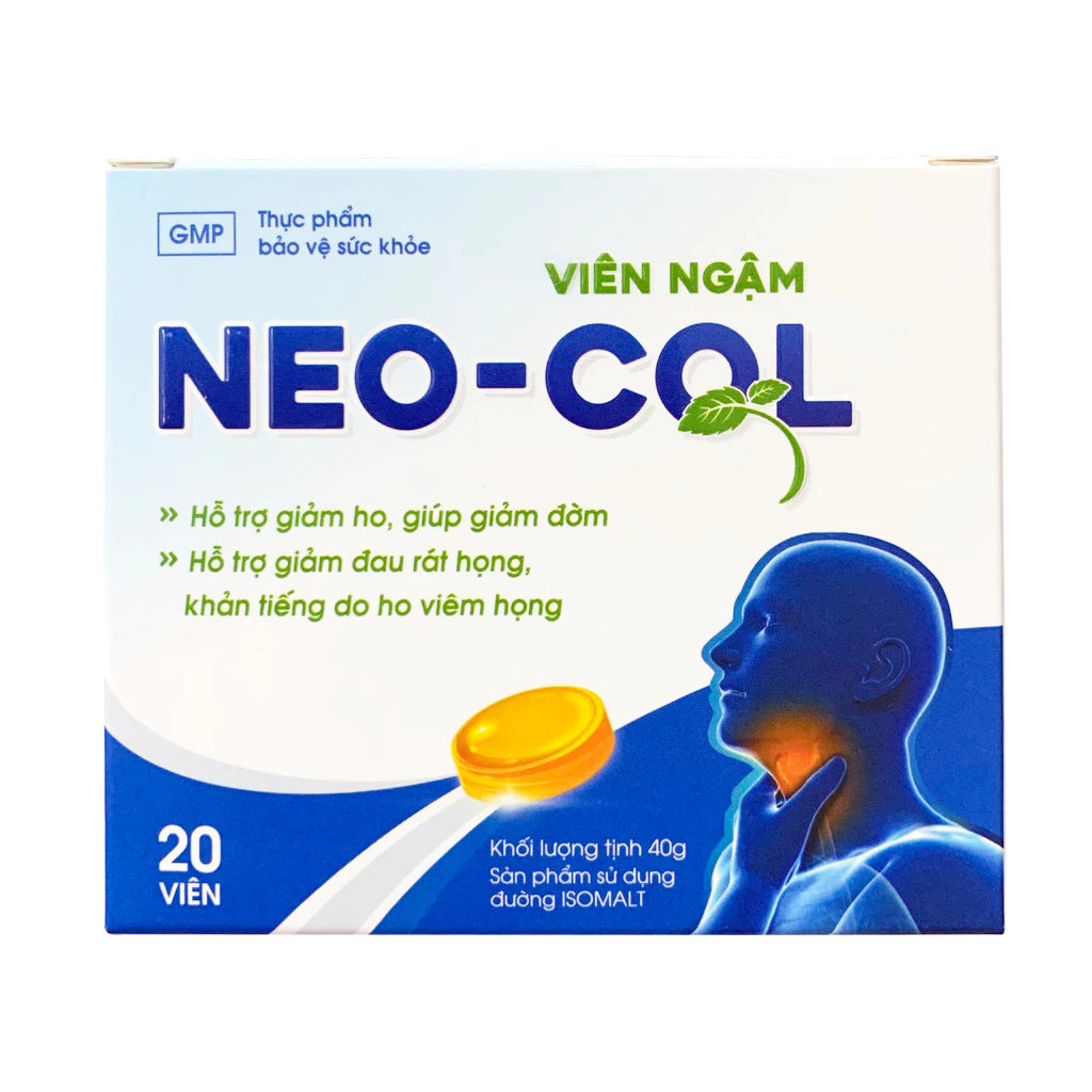 Viên ngậm Neo-Col hỗ trợ giảm ho giúp giảm đờm giảm đau rát họng (Hộp ...