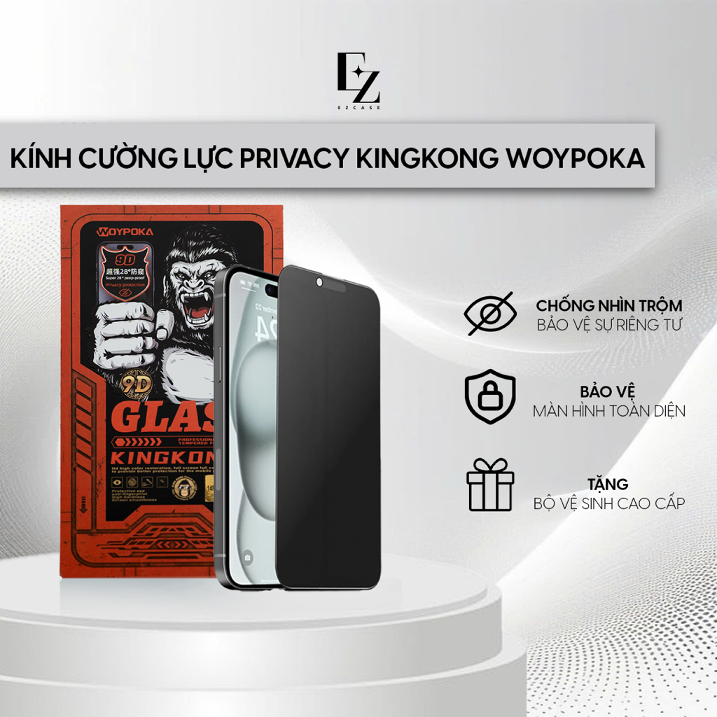 (GIAO HOẢ TỐC) KÍNH CƯỜNG LỰC CHỐNG NHÌN TRỘM KINGKONG WOYPOKA CHO ...
