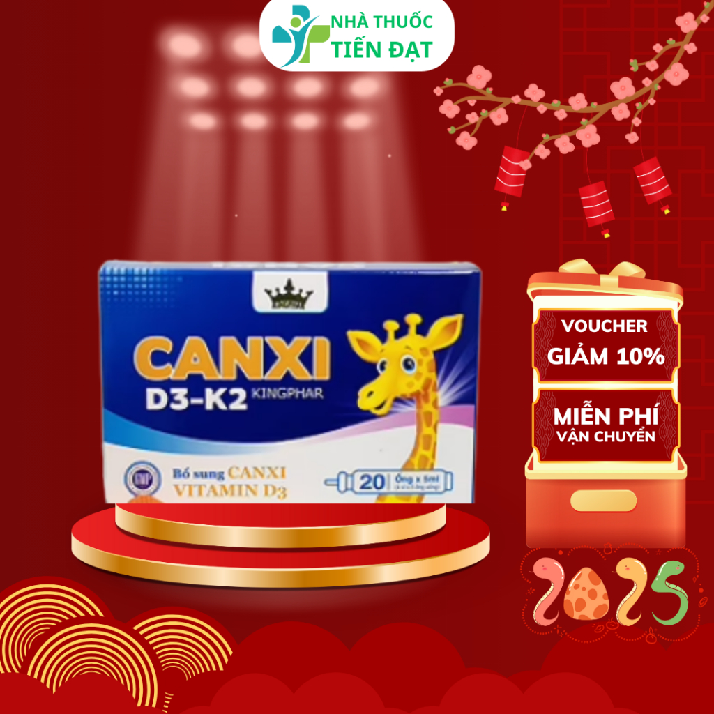Ống Uống Bổ Sung Canxi D3 K2 Kingphar (Hộp 20 ống x 5ml) | Shopee Việt Nam
