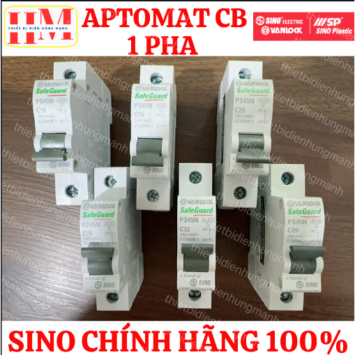 SINO CHÍNH HÃNG - Cầu dao Aptomat MCB CB 1P 1 pha 1 Tép Sino 10A 16A 20A 25A 32A 40A | Shopee ...
