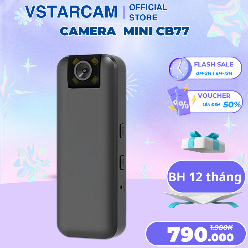 Camera di động cầm tay VSTARCAM CB77 Full HD sim 4G tích hợp pin ...
