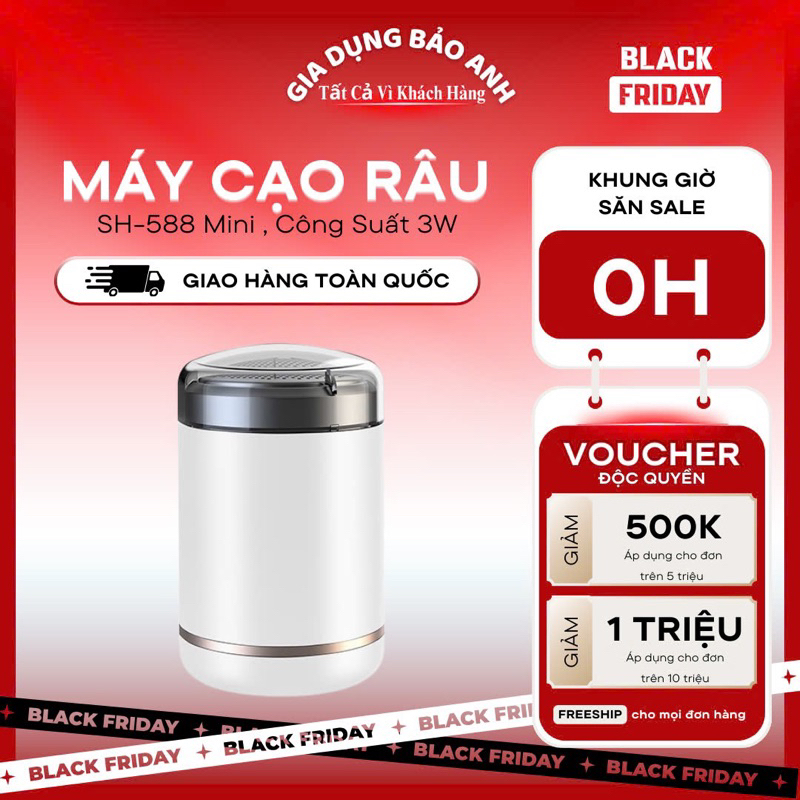Máy Cạo Râu Mini SH588 Dao Cạo Râu Điện Khô Sử Dụng Lưỡi Dao Cạo Râu 3 ...