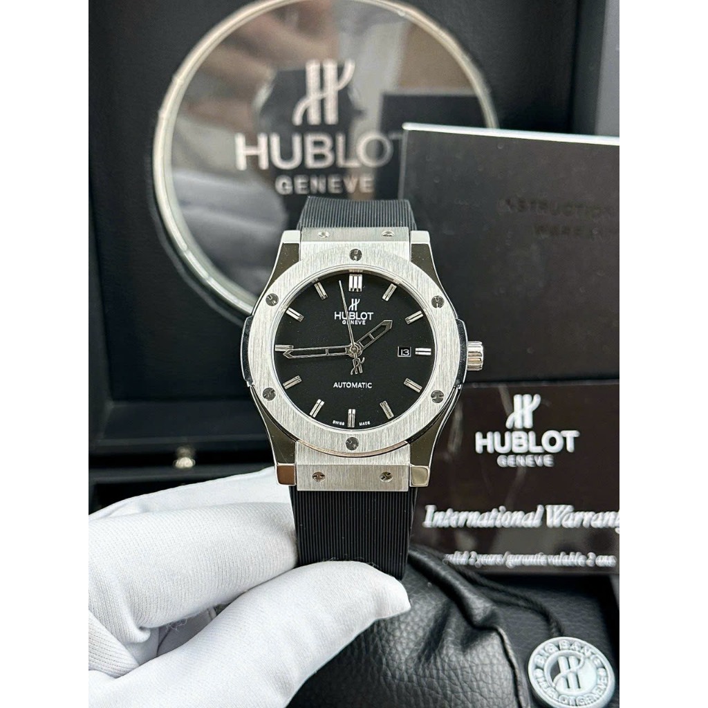 [FULL BOX] Đồng Hồ Nam HBL classic fusion bl- máy cơ automatic - 42mm- chống nước- bảo hành 24 ...