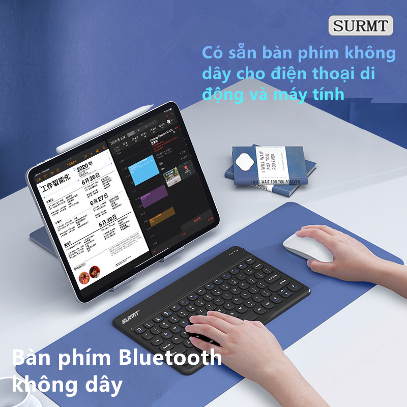 SURMT Bàn phím Bluetooth MiniTBàn phím không dây Điện thoại di động Máy ...