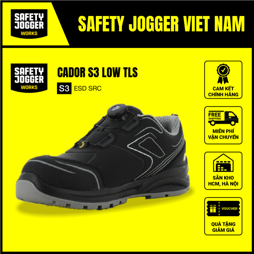 [CHÍNH HÃNG] Giày Bảo Hộ Safety Jogger Cador S3 Low TLS Thấp Cổ, Chống ...