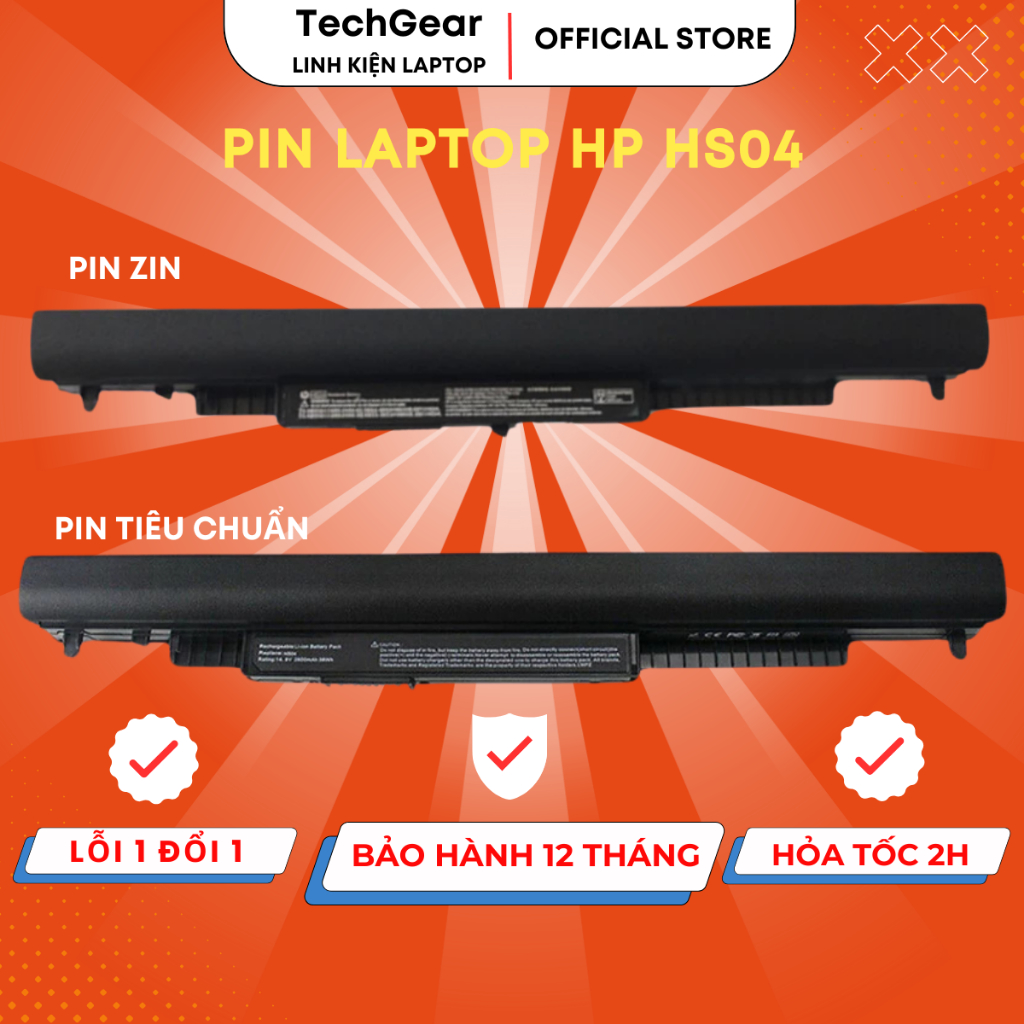 Pin Laptop HP HS04, HP Pavilion 14-ac0XX 15-ac0X HSTNN-LB6V 240 G4 245 ...