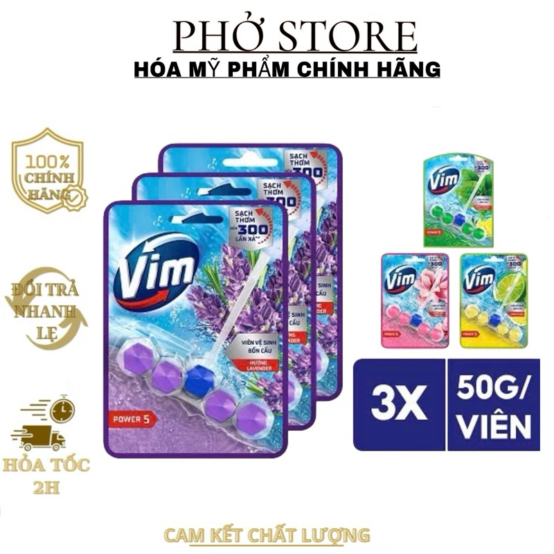 Combo 3 Viên Treo Vệ Sinh Bồn Cầu Vim Power 5 | Sạch Thơm Đến 300 Lần ...