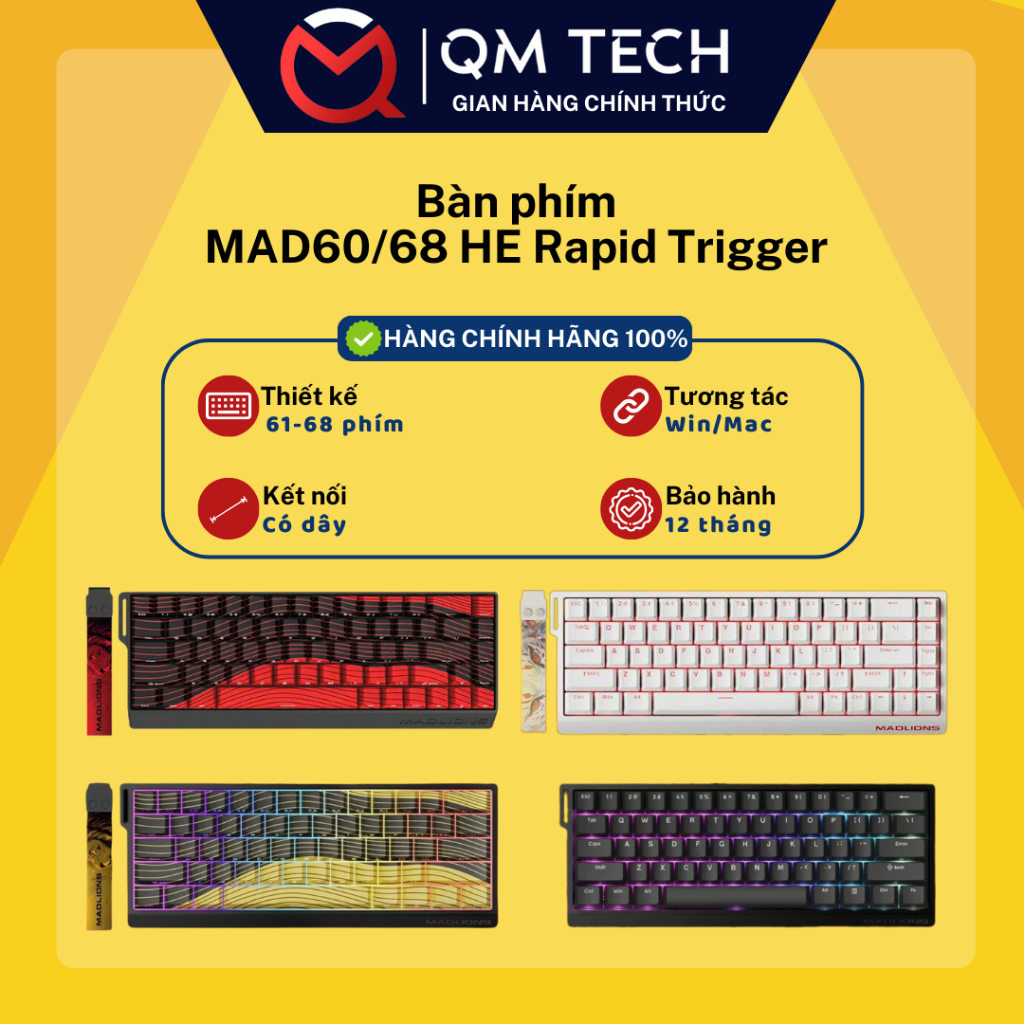 Bàn phím cơ gaming MAD60 / MAD68 HE Rapid Trigger – QMTECH STORE ...