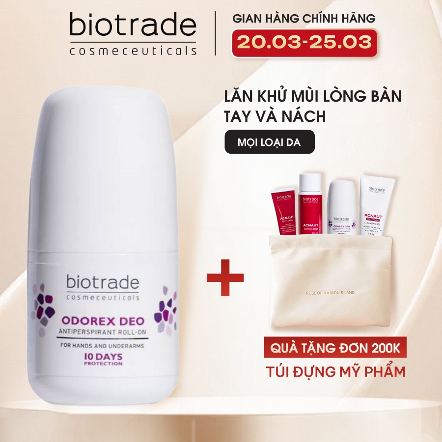 Lăn Khử Mùi Biotrade Odorex Deo Antiperspirant Roll On lòng bàn tay và ...