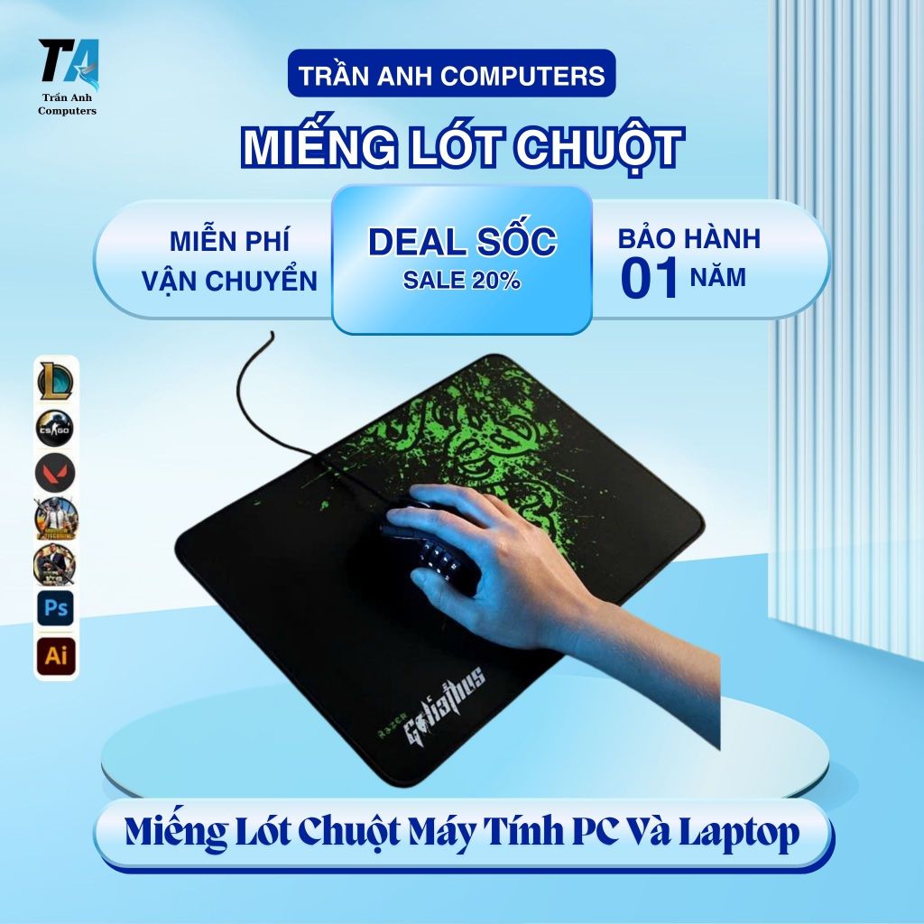 Miếng Lót Chuột Máy Tính PC Và Laptop - Trần Anh Computers | Shopee Việt Nam