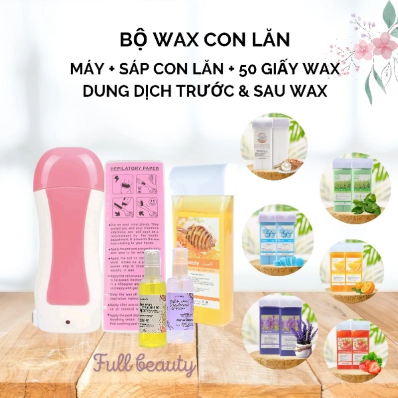 Bộ Máy Wax Lông Con lăn Full Beauty Tặng kèm dung dịch Trước Sau wax ...
