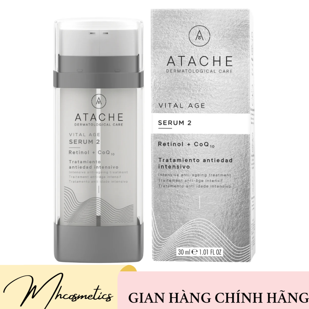 [Hàng cty] Serum chống lão hóa toàn diện, căng bóng, sáng mịn da ATACHE VA Serum 2 Retinol ...
