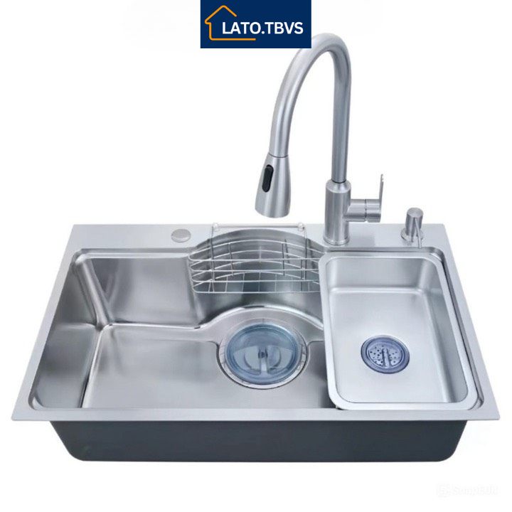 Chậu Rửa Bát 1 Hố LATO 75*46 Inox SUS304 Dày 3.5 Ly 1 Ngăn Lớn Bán ...