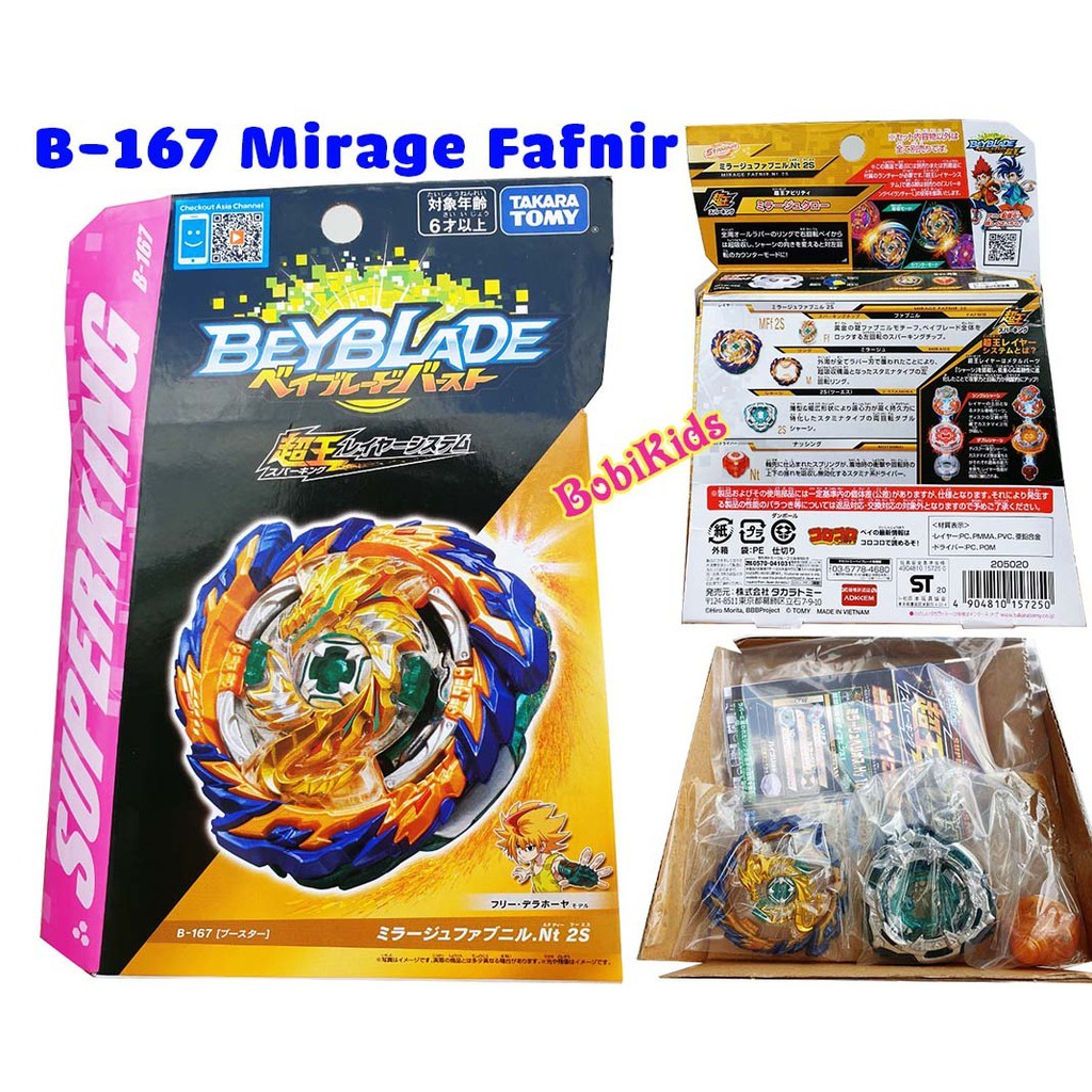 BEYBLADE - Con Quay Mirage Fafnir.Nt 2S (B167) Beyblade Burst Superking ...