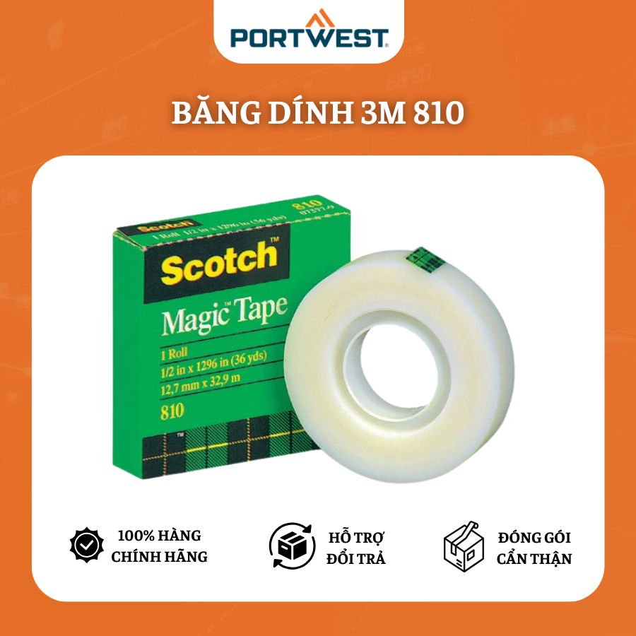 Băng dính 3M 810 Scotch Magic Tape 3/4 inches. Băng keo kỳ diệu, dán ...