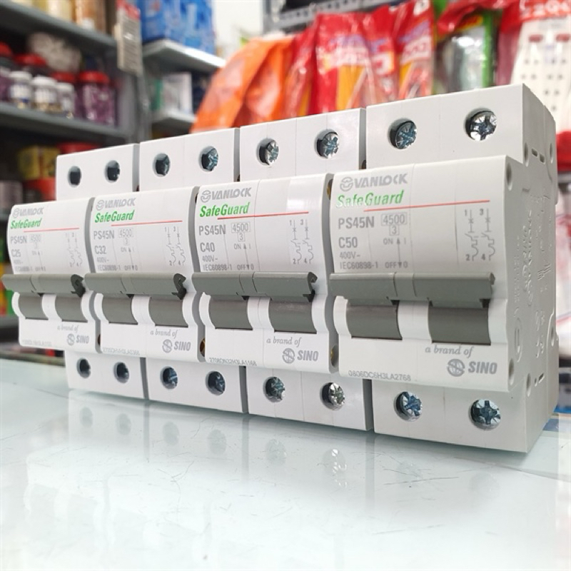 CB tép 2P, MCB 2 Pha, Cầu dao điện tự động CB 2P 20A, 32A, 40A, 50A, 63A SINO (Chính hãng ...