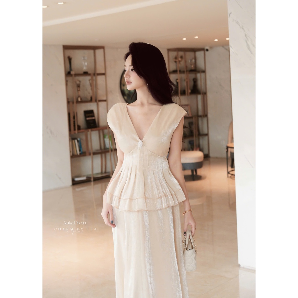 Váy thiết kế Charm By Tea :XUKA Dress( VÁY LIỀN ) | Shopee Việt Nam