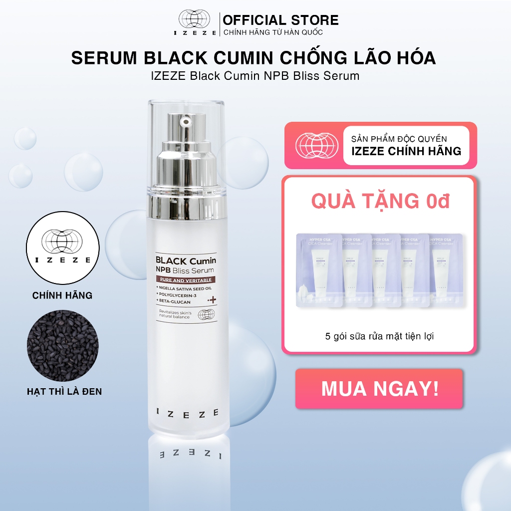 Tinh chất Serum hạt thì là đen chống lão hóa, tái tạo ,phục hồi làn da ...