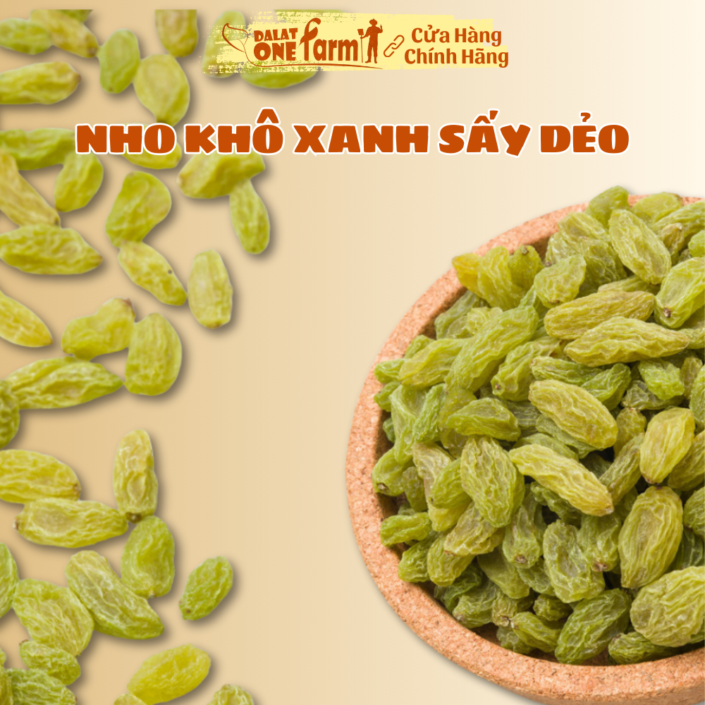 Nho Khô Không Đường Sấy, Nho Khô Xanh Sấy Dẻo , Chua ngọt tự nhiên, Nho ...