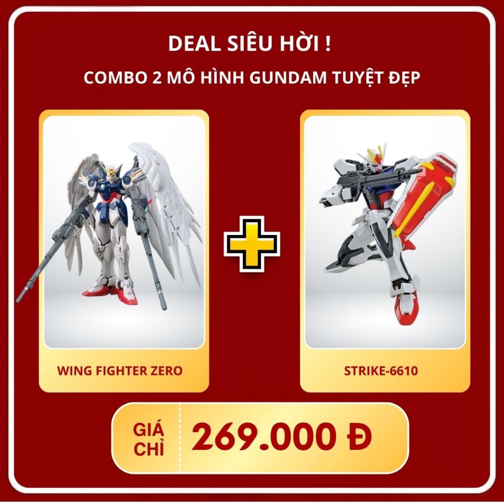 Combo 2 Sản Phẩm Gundam Tuyệt Đẹp: Wing Fighter Zero và Strike-6610 ...