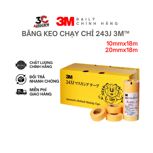 Băng Keo Chạy Chỉ 3M 243J Plus Rộng 20mm Dài 18m Cây 6 Cuộn - Nhập khẩu chính hãng | Shopee Việt Nam