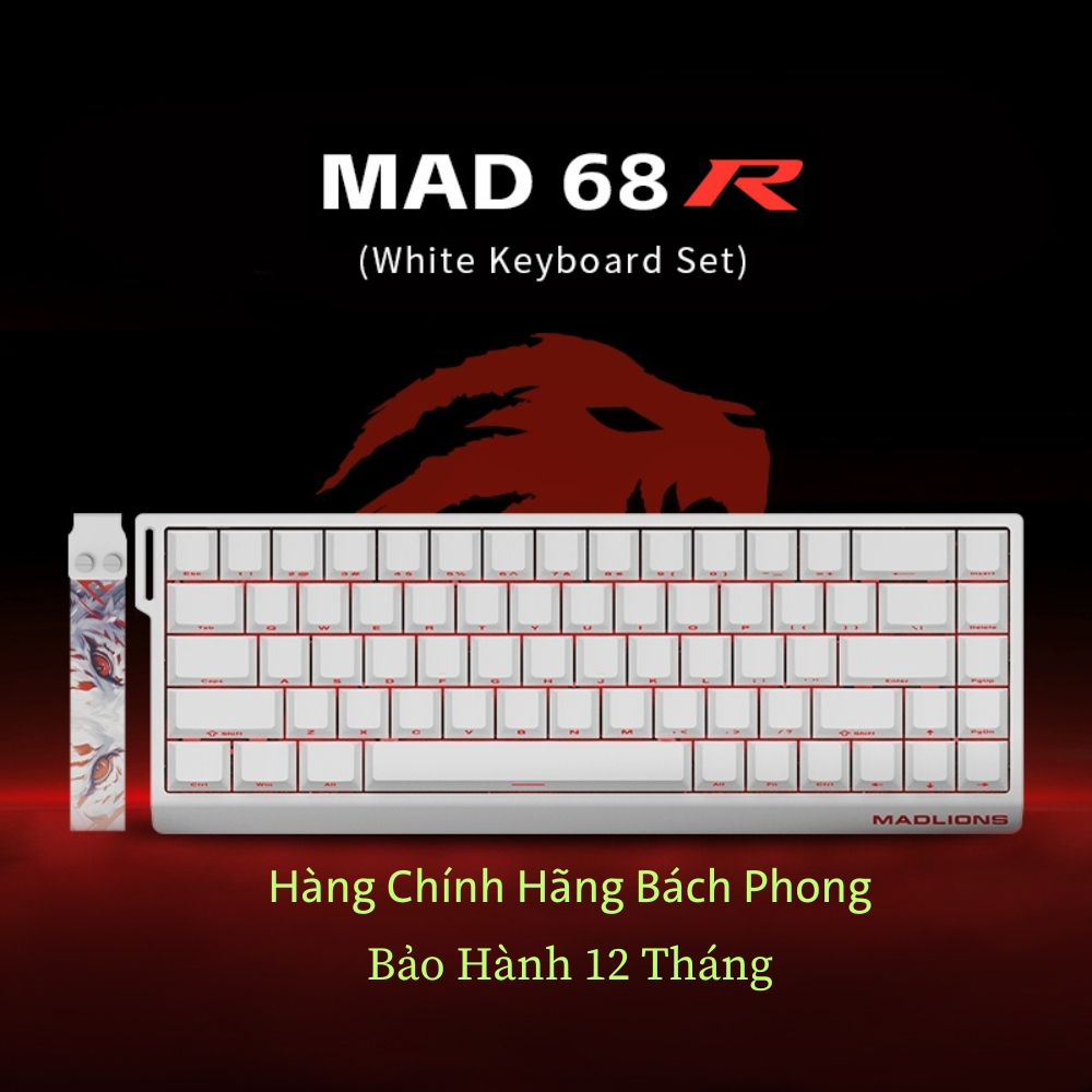 SẴN HÀNG | MAD68 R White Edition | MADLIONS | Bàn Phím HE | Rapid ...