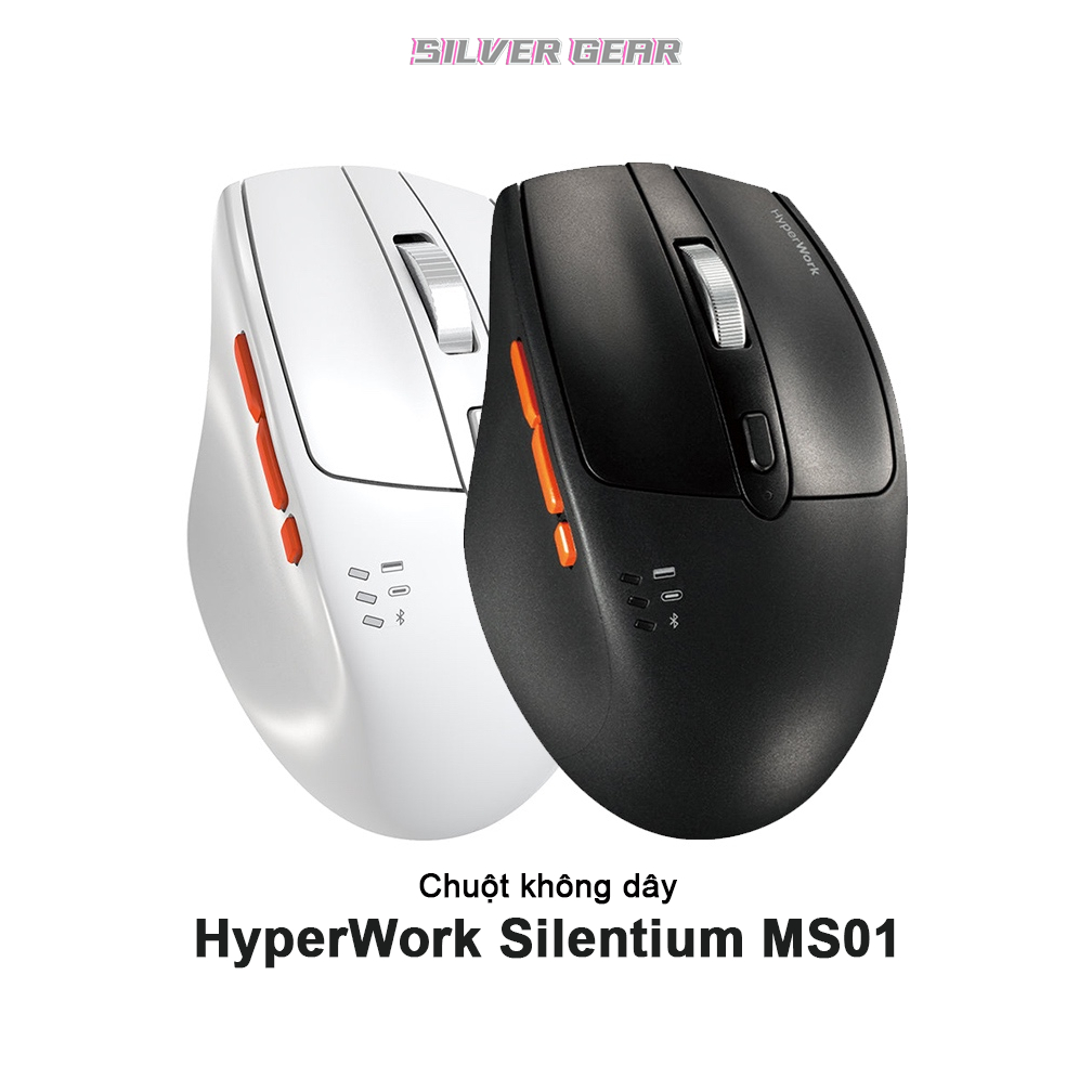 Chuột Không Dây Hyperwork Silentium MS01 Silent (Bluetooth 5.1 ...