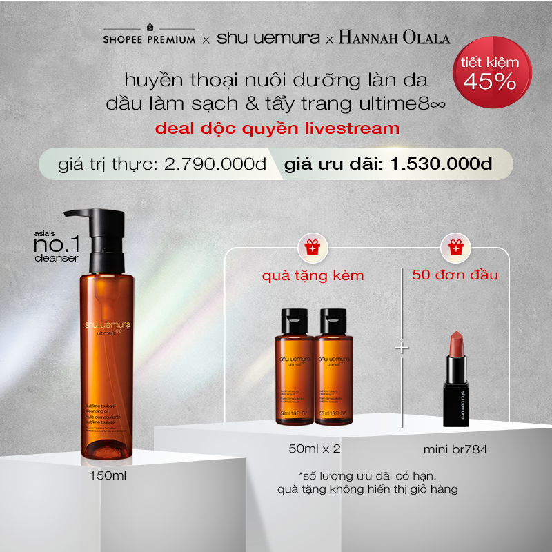 [ Shu x Hannah Daily Live] Dầu làm sạch và tẩy trang cao cấp shu uemura ...
