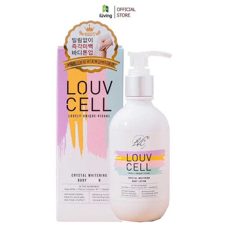 Kem dưỡng ẩm trắng da body Louv Cell Crystal Whitening Body Lotion ...
