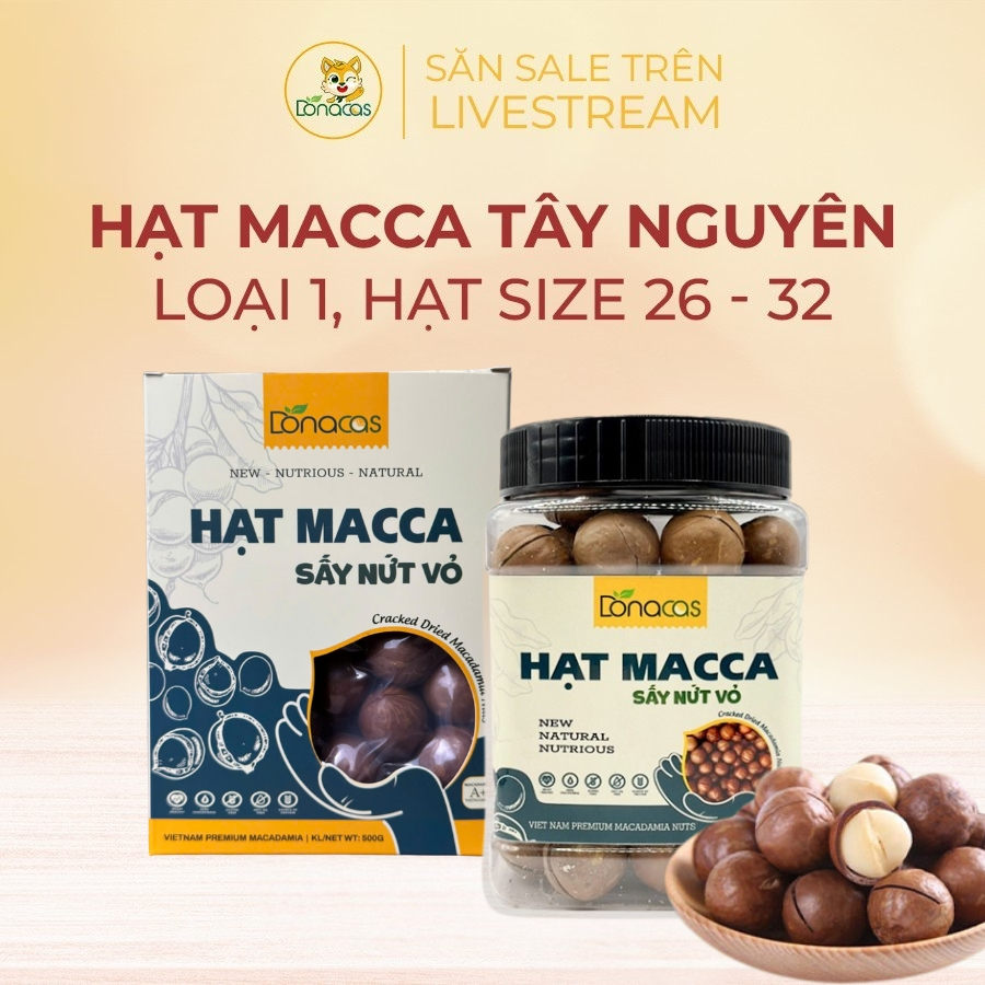 500G Hạt Macca Macadamia Mắc Ca Nứt Vỏ Sấy Khô Daklak Tây nguyên Loại 1 ...