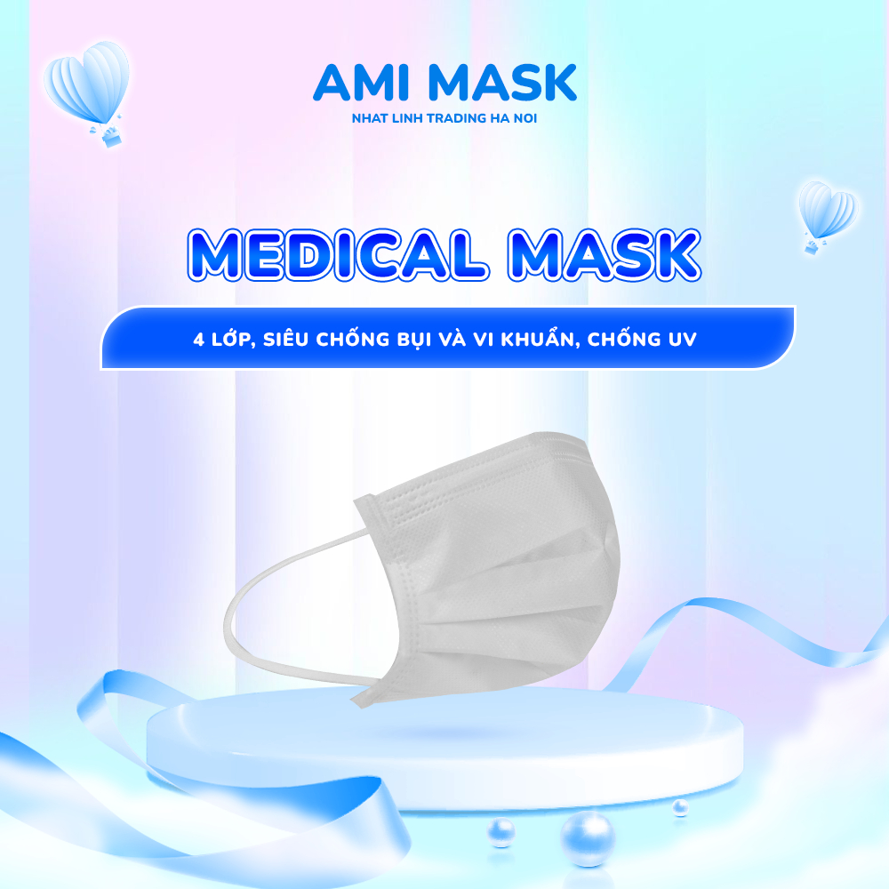 (DATE MỚI) 50 - 200 chiếc Khẩu trang y tế AMI Medical Mask 4 lớp siêu ...