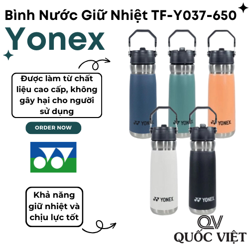 Bình nước giữ nhiệt Yonex TF-Y037-650 chính hãng Quốc Việt Badminton giữ nhiệt tốt, dung tích ...