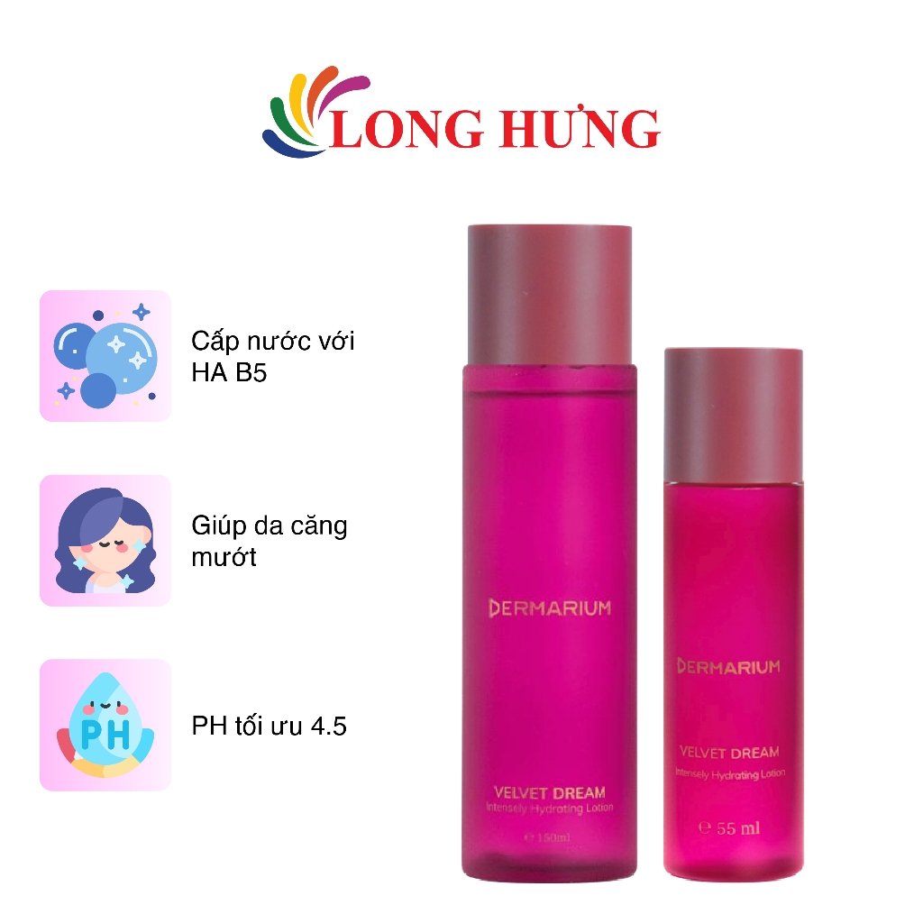 Toner dưỡng ẩm Dermarium Velvet Dream (55ml/150ml) | Shopee Việt Nam