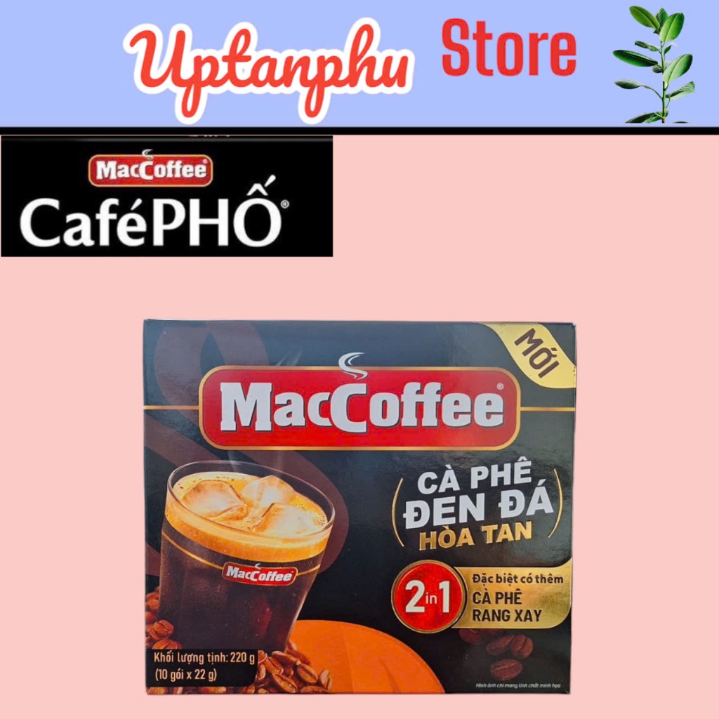 CAFE MacCoffee ĐEN ĐÁ HOÀ TAN 2 in 1 Cafe Phố Bịch (30 gói 24g ...