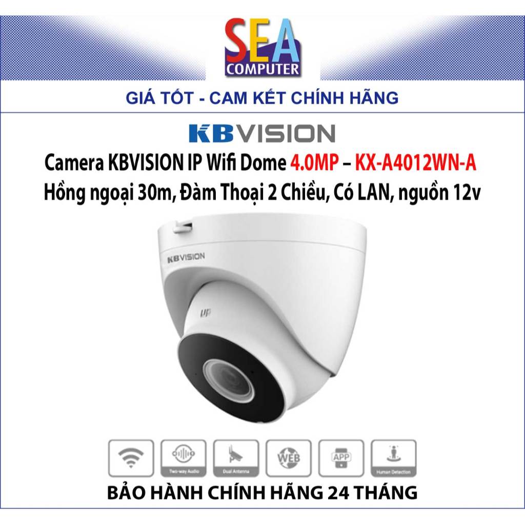 Camera KBVISION IP Wifi Dome 4.0MP - KX-A4012WN-A | Shopee Việt Nam