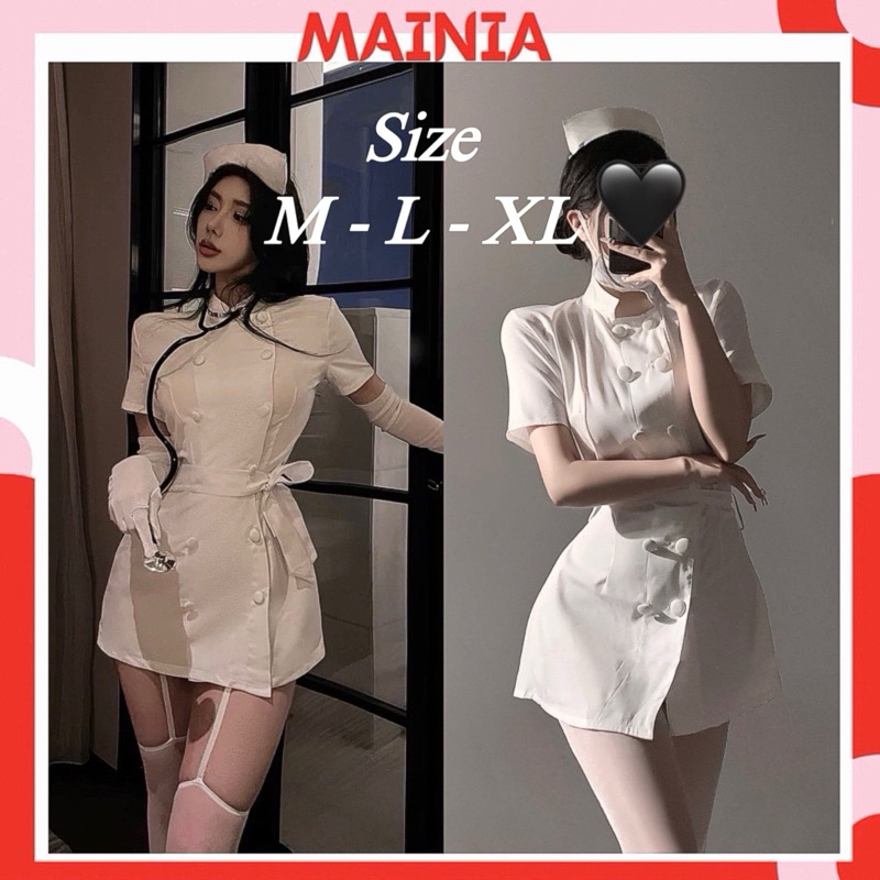 [ Full Size 40-70Kg ] Set Váy Cosplay Cô Y Tá 9300 MAINIA STORE | Shopee Việt Nam