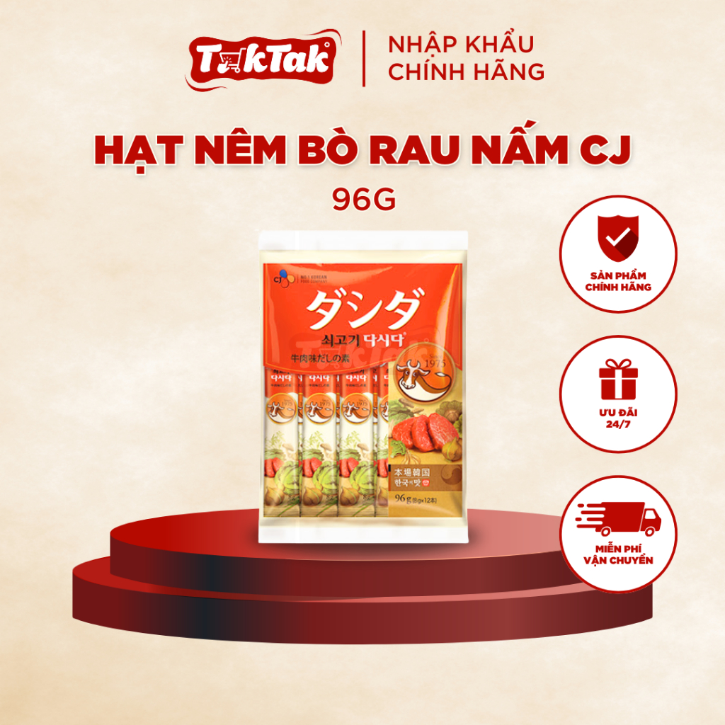 Hạt nêm bò rau nấm CJ Dashida Nhật Bản chính hãng 96g giúp mẹ nấu cho ...