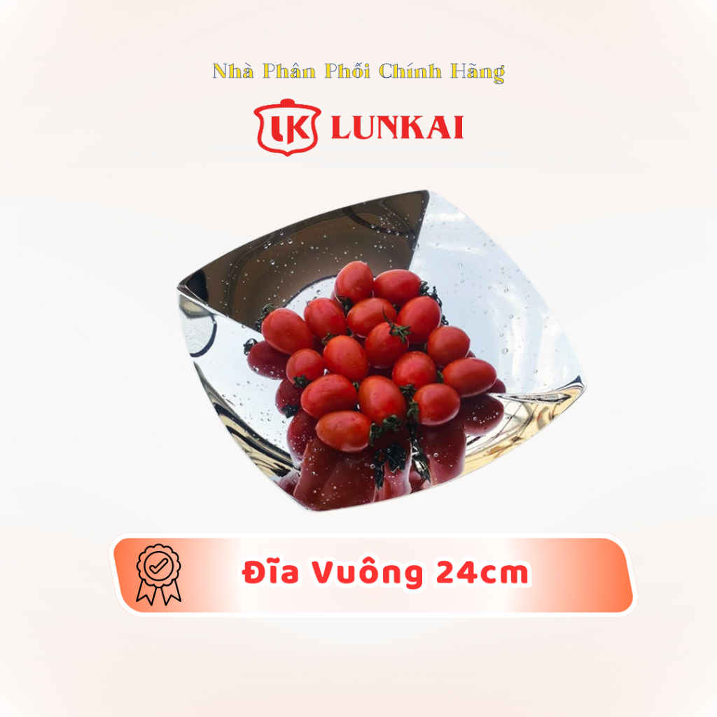 Đĩa Dĩa Inox Lunkai, Đĩa Vuông 24cm LK561 | Shopee Việt Nam