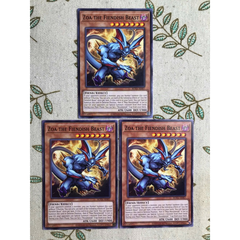 [LiLy_Yugioh] Lá bài Rota-AE007 Zoa The Fiendish Beast (N) | Shopee ...