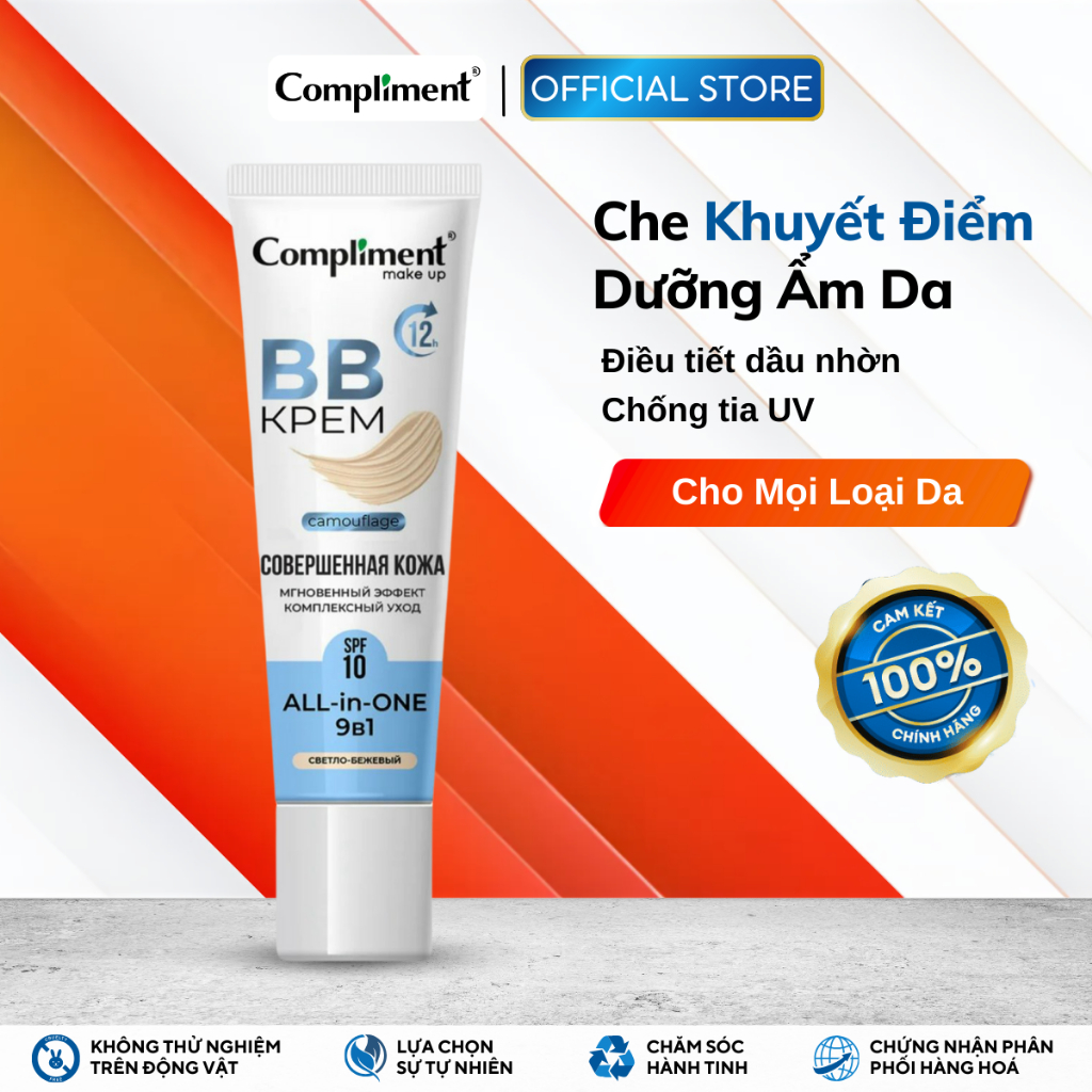 Kem Nền Trang Điểm Compliment BB Cream Light Beige - Kem Che Khuyết ...