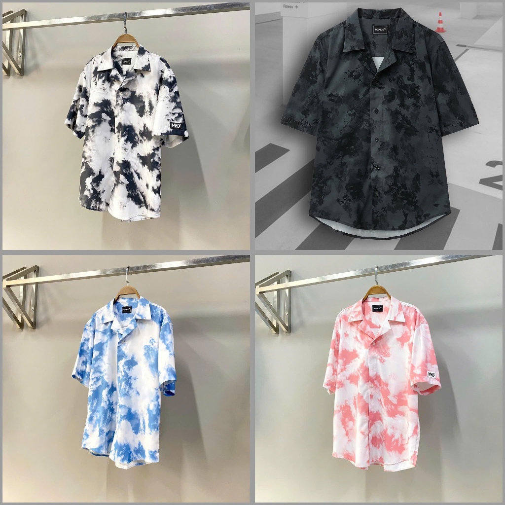 Sơ mi Unisex Nam Nữ NSN Store " Vân Mây " - 4 Màu - 5 Size - Vải Lụa ...