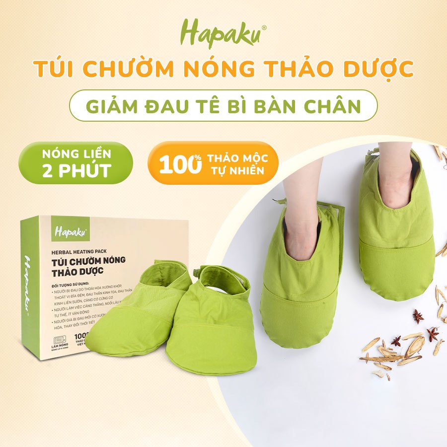 Túi Chườm Chân Thảo Dược HAPAKU, Giảm Tê Lạnh Bàn Chân, Giữa Ấm Chân ...