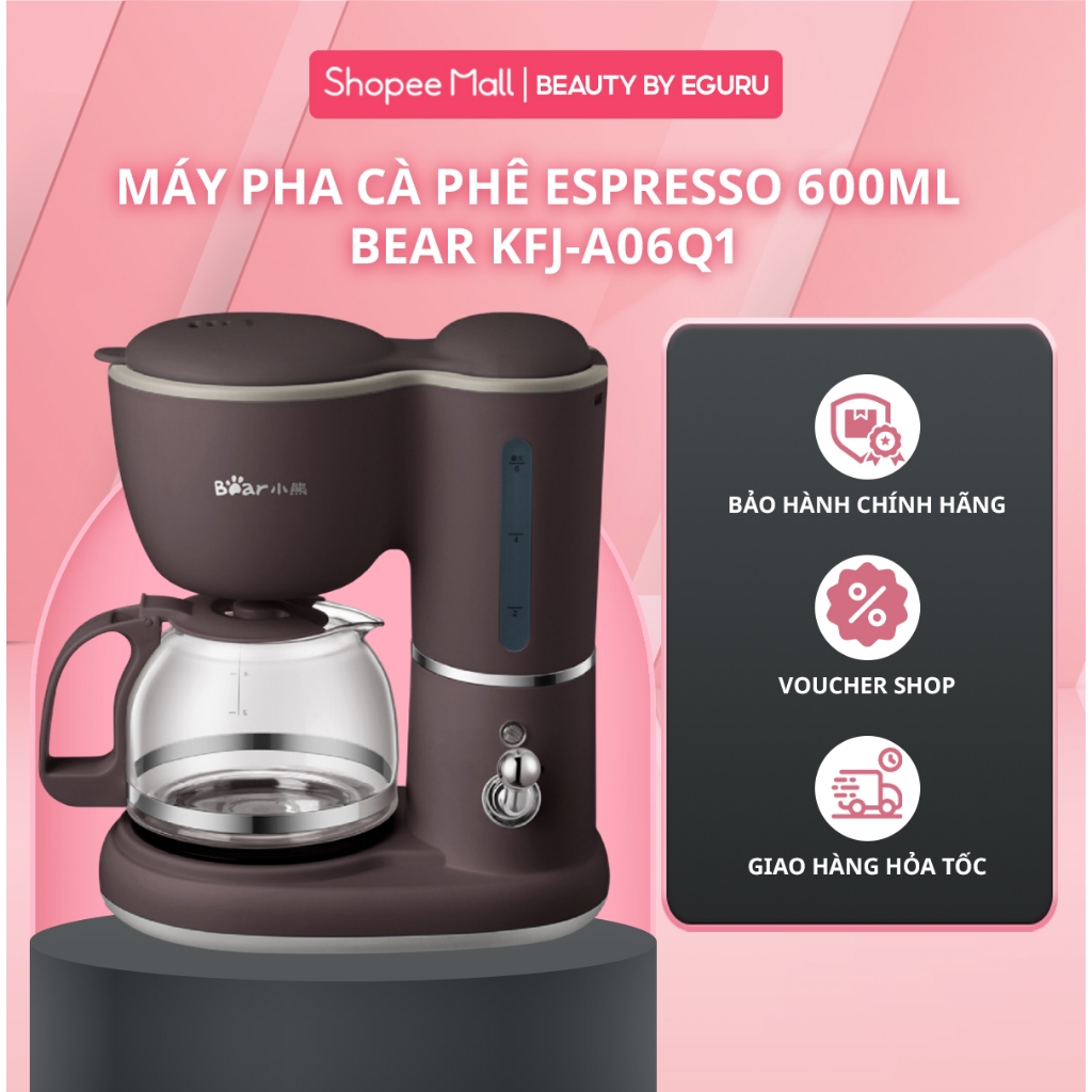 Máy pha cafe mini Bear KFJ-A06Q1 tự động dung tích 600ml –Hàng chính hãng BH 18 Tháng | Shopee ...